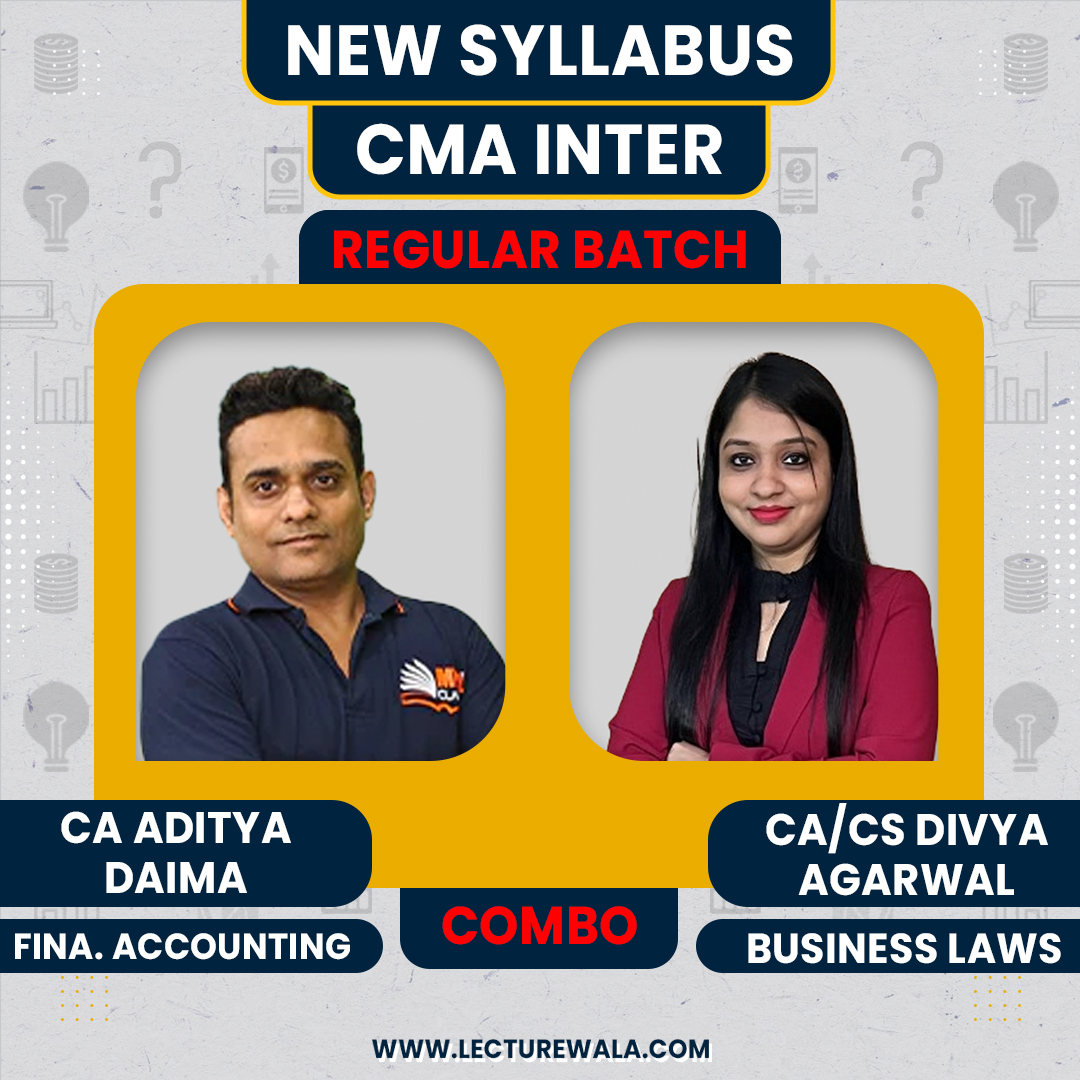 CA/CS Divya Agarwal Business Law & CA Aditya Daima Financial Accounting Regular Online Combo ...